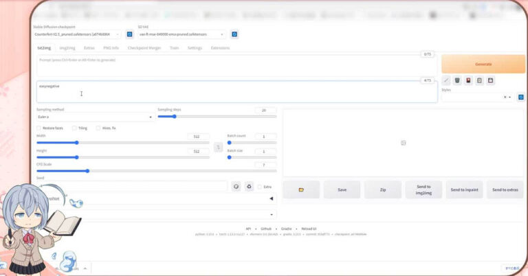 【EasyNegative 】【EasyNegative V2】導入＆使い方♪設定方法長いネガティブプロンプトなしで高画質の画像生成！StableDiffusionWebUI | なぎのブログ ...