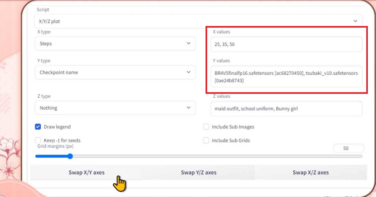 【X/Y/Z plot】使い方。プロンプトや設定を調整し比較してみよう！画像生成AIイラストStableDiffusionWebUI/AUTOMATIC1111 | なぎのブログと ...