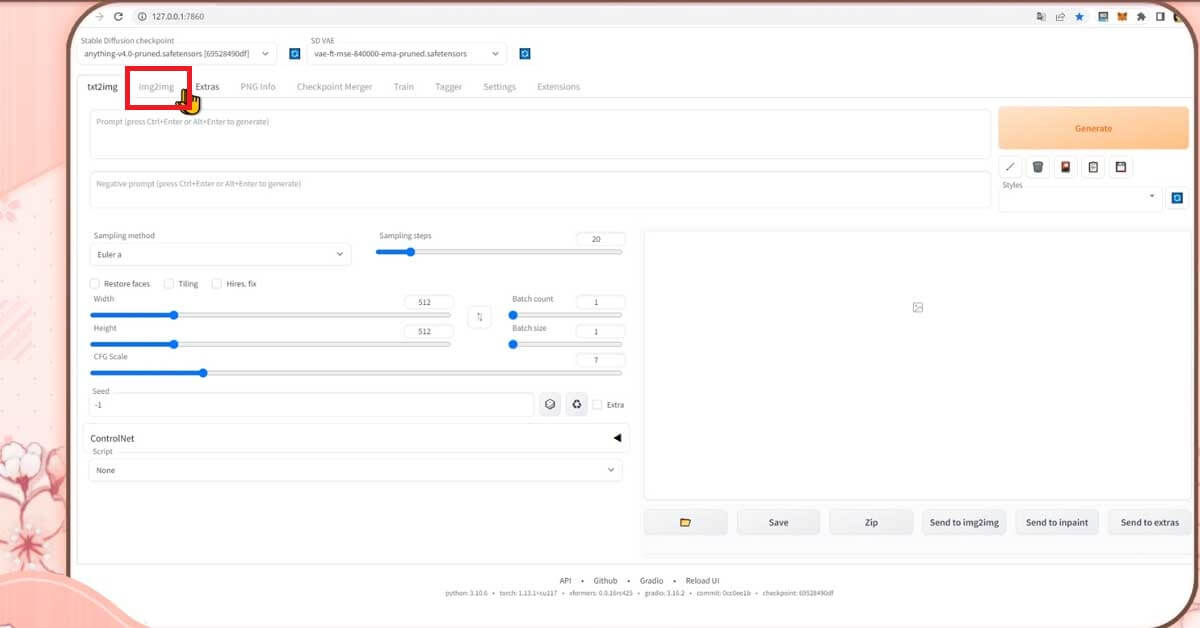 【操作画面の解説・txt2img】分かりやすくStableDiffusionWebUIのパラメータの上手な使い方を説明。画像生成AIイラスト ...