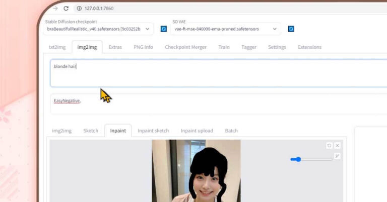 【img2img ×ControlNet】inpaintで一部の色や、絵柄を変更するやり方。画像生成AIイラストを修正StableDiffusionWebUI[automatic1111 ...